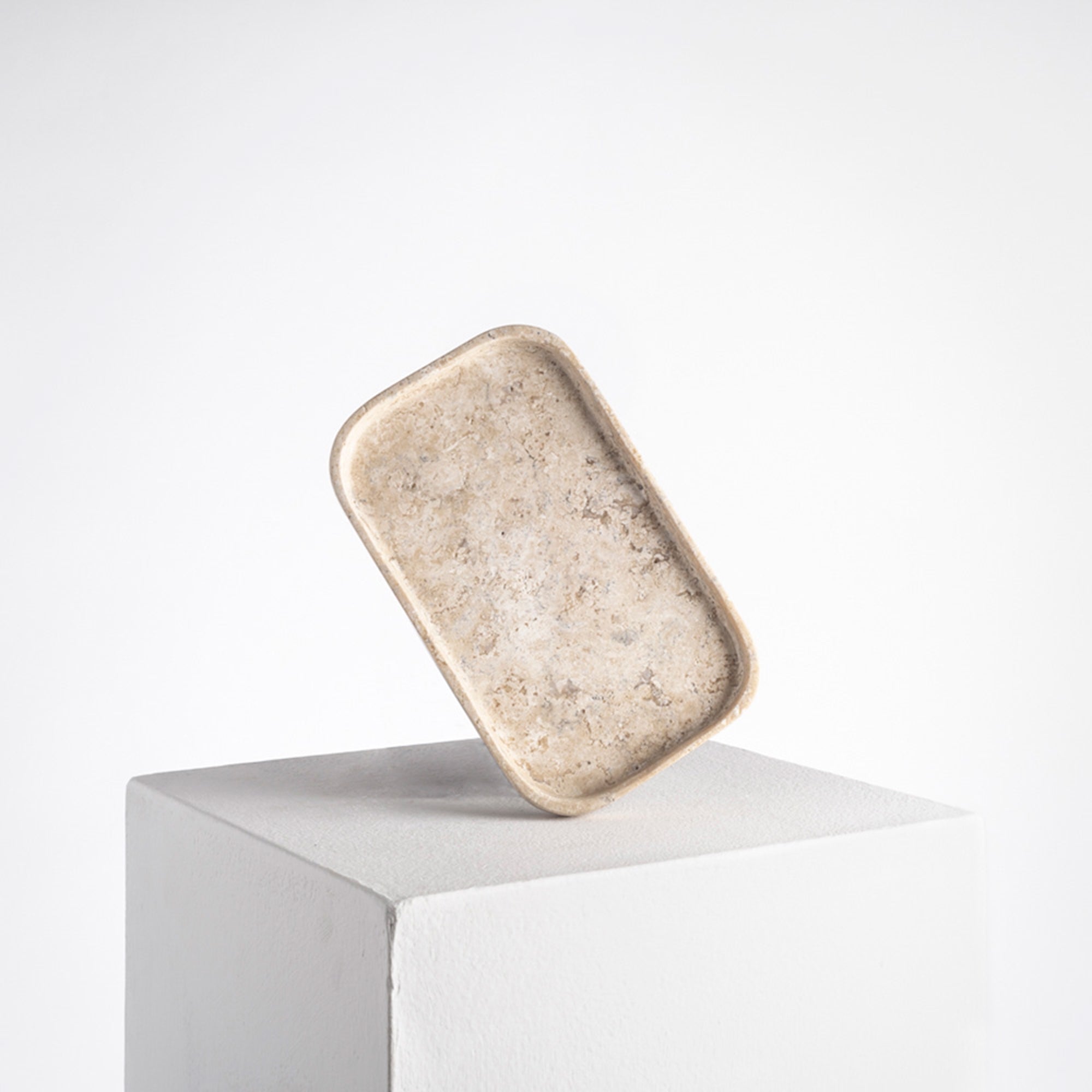 AndJacob Tray - Small - Travertine Marble Cream – Taste Of Tea