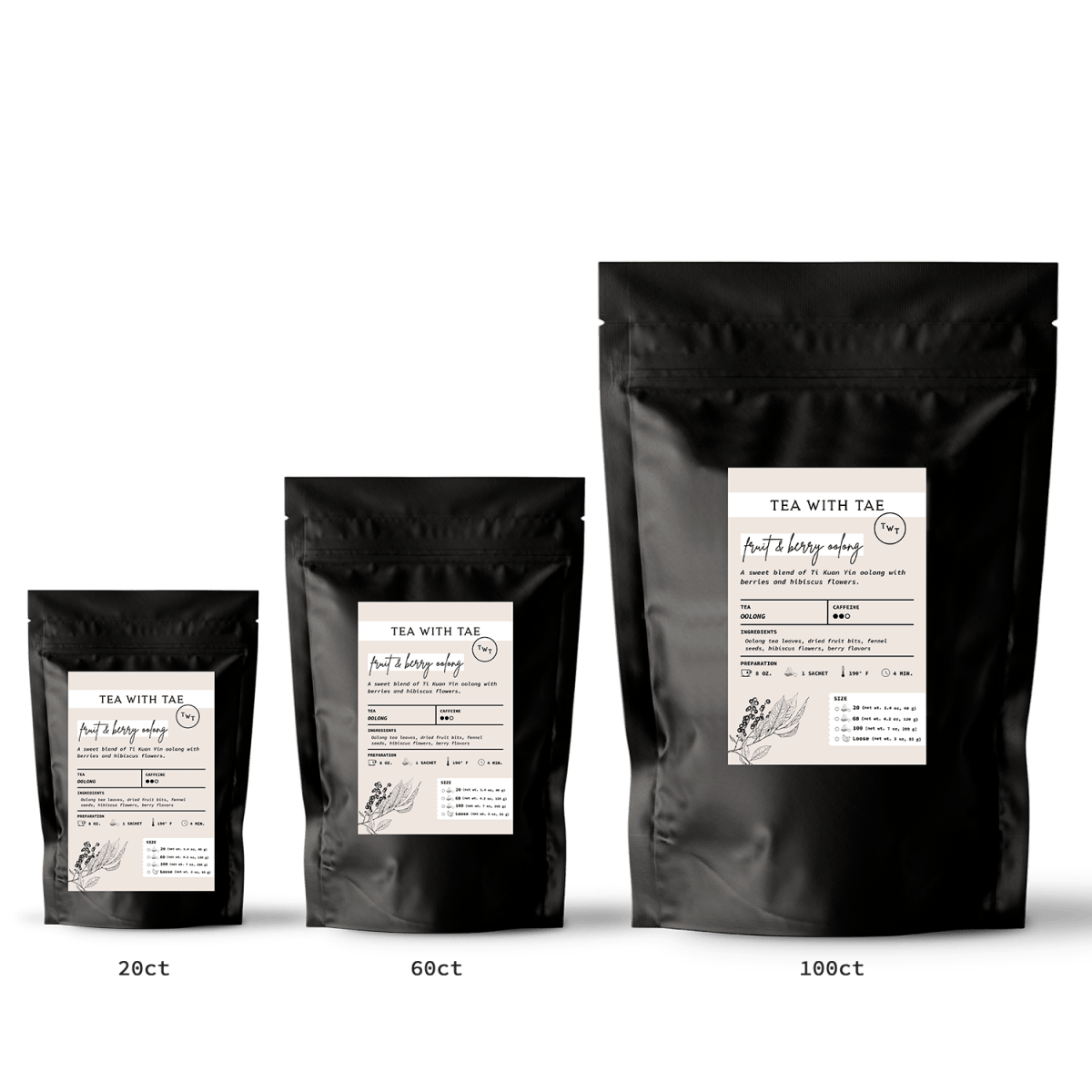 Tea with Tae Fruit & Berry Oolong Pouch – Taste Of Tea